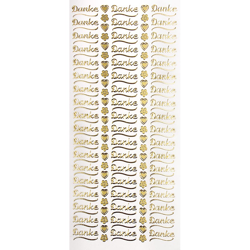 Sticker, Danke, gold | Schriftzüge | Sticker | Bastelbedarf | Ideen mit ...