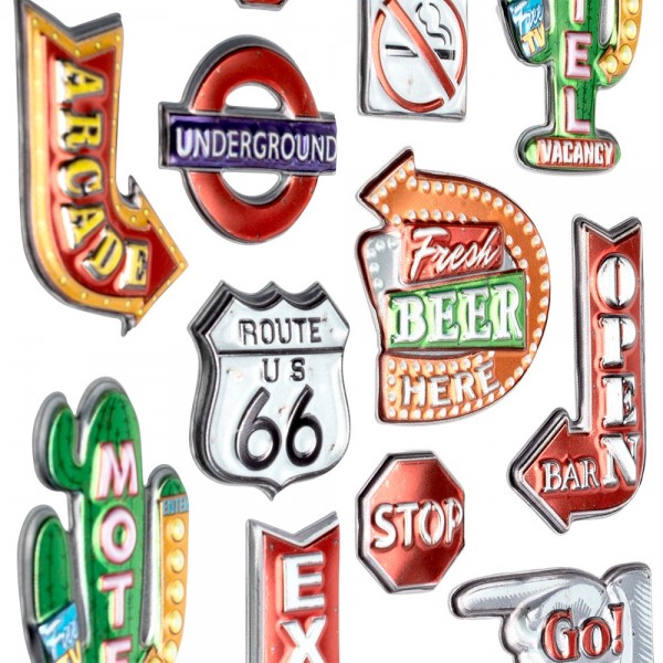 Relief-Sticker, Retro 2, 14cm x 21cm, 19 Sticker | Relief-Sticker ...