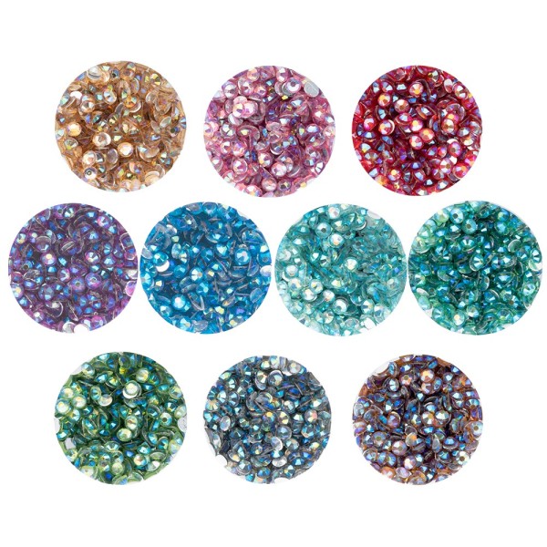 Diamond-Painting-Steine, Strass, irisierend, Sortierung 2, versch ...