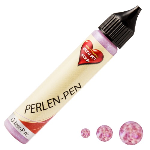 Perlen-Pen, 25ml, Glitzer, pink-rosa, irisierend | Perlen-Pens | Farben ...