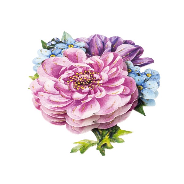 3-D Motive, Blumen in Blau-Violett 3, 5,5-9,5cm, 10 Motive | 3-D Motive ...