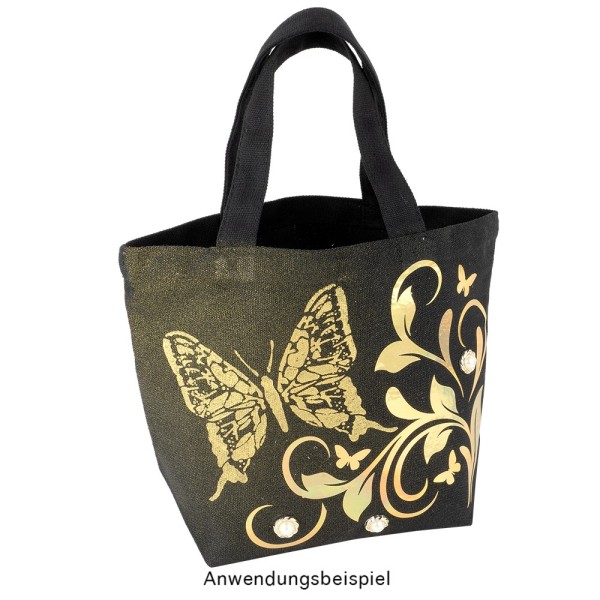 Textil-Tasche, 30cm x 20,5cm x 11cm, mit kurzen Tragehenkeln, schwarz ...