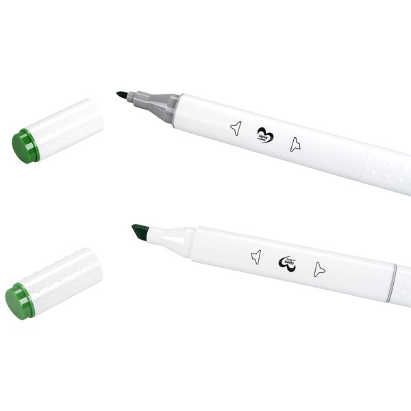 Duo-Marker mit 2 Spitzen, auf Wasserbasis, 20 Stück | Künstler-Stifte ...