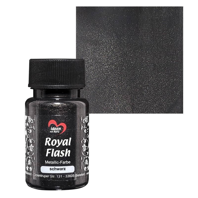 Metallic-Farbe "Royal Flash", schwarz, 50ml | Acrylfarbe | Farben ...