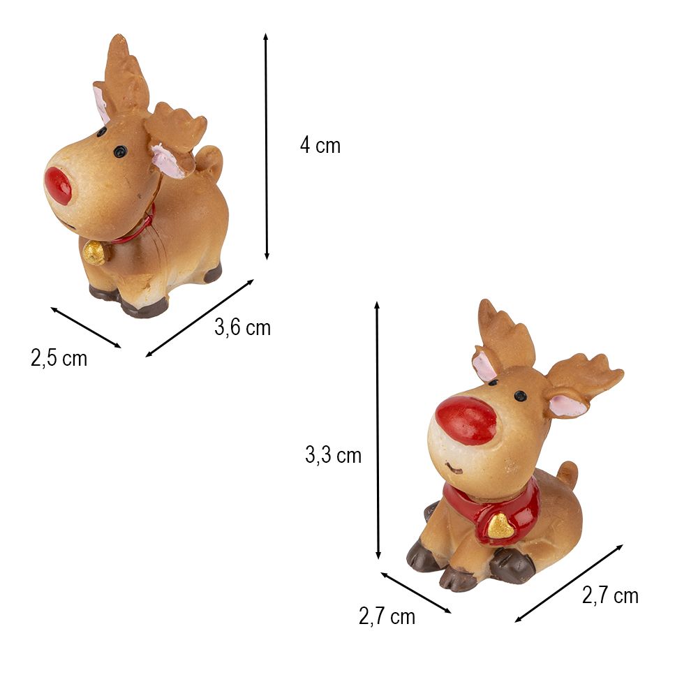 Deko-Figuren, Rentiere, 2 verschiedene Designs, 4 Stück | Deko-Figuren ...