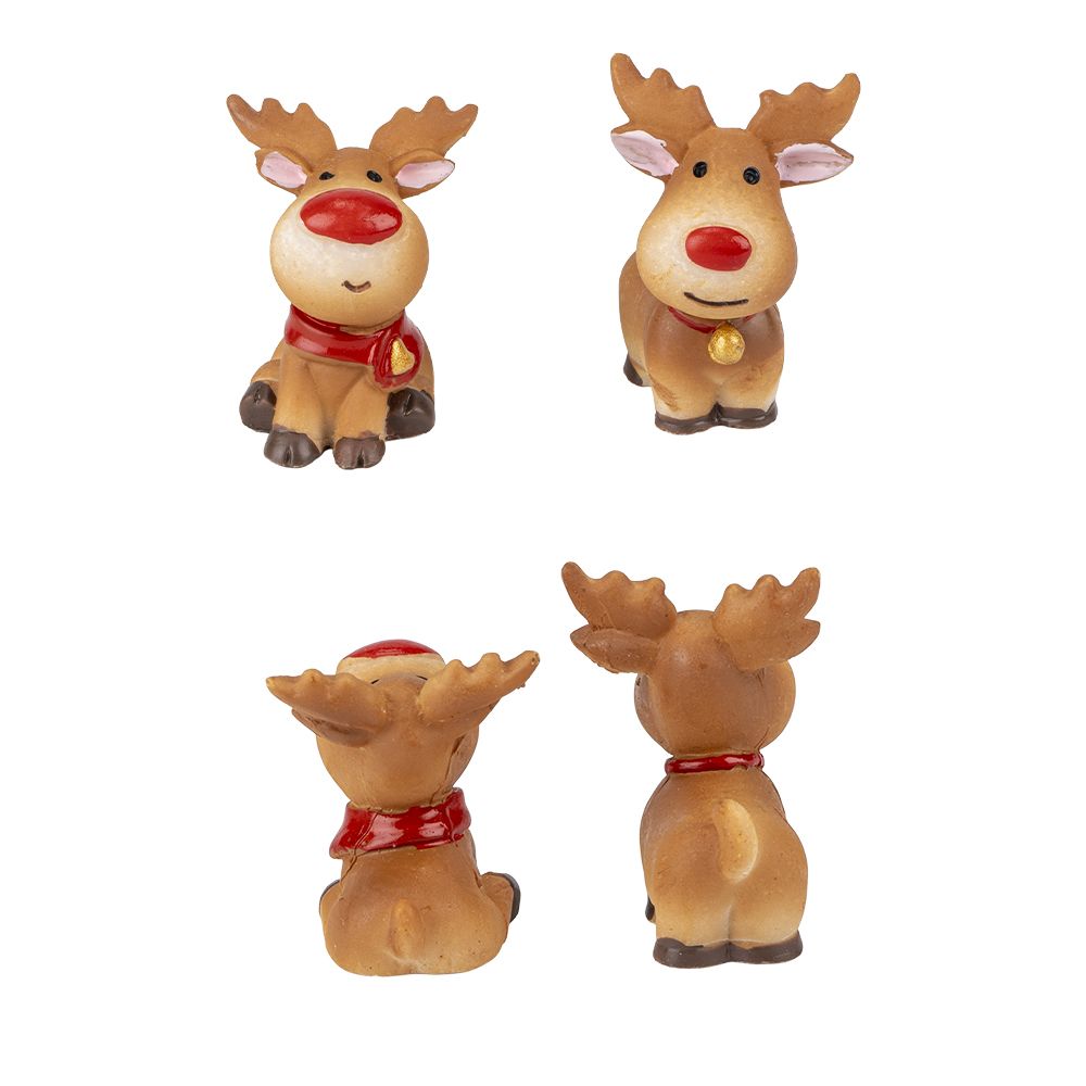 Deko-Figuren, Rentiere, 2 verschiedene Designs, 4 Stück | Deko-Figuren ...