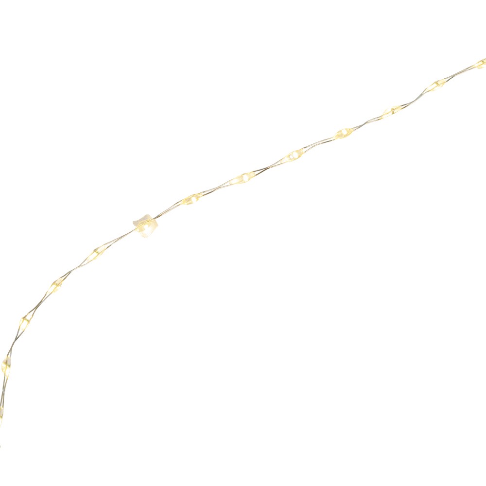 LED-Draht-Lichterkette, warmweiß, 1,5cm Lichtabstand, inkl. Timer ...