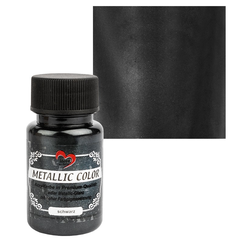 Metallic Color, schwarz, 50ml | Acrylfarbe | Farben | Bastelbedarf ...