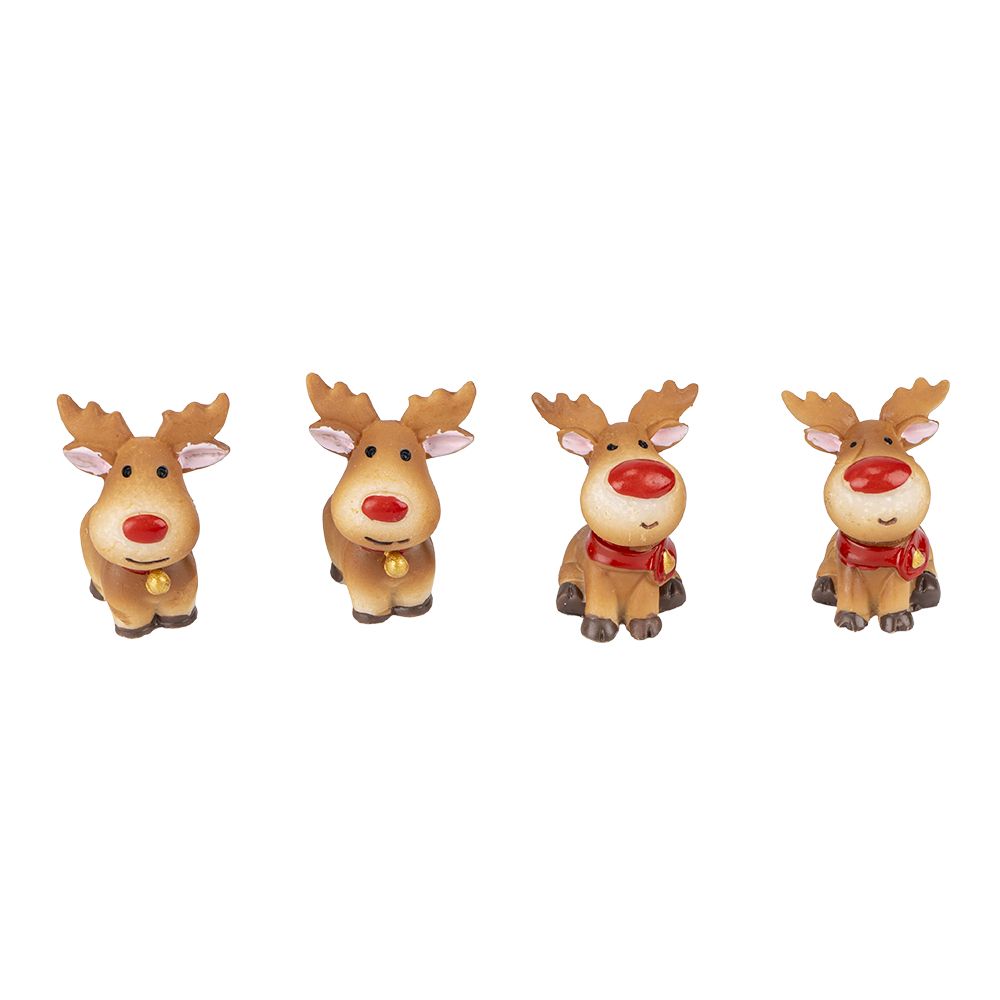 Deko-Figuren, Rentiere, 2 verschiedene Designs, 4 Stück | Deko-Figuren ...