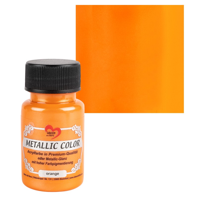 Metallic Color, orange, 50ml | Acrylfarbe | Farben | Bastelbedarf ...