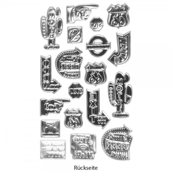 Relief-Sticker, Retro 2, 14cm x 21cm, 19 Sticker | Relief-Sticker ...