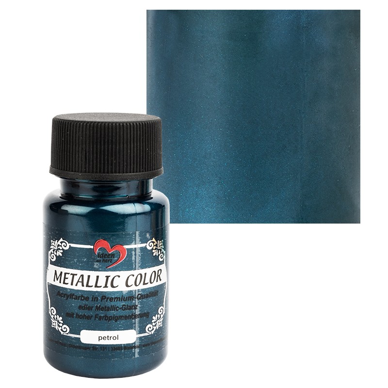 Metallic Color, petrol, 50ml | Acrylfarbe | Farben | Bastelbedarf ...